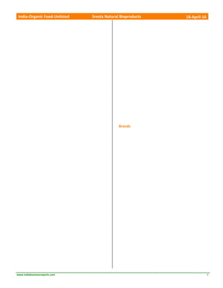 Sresta Natural Bioproducts | PDF