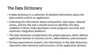 Specifying data requirments | PPTX