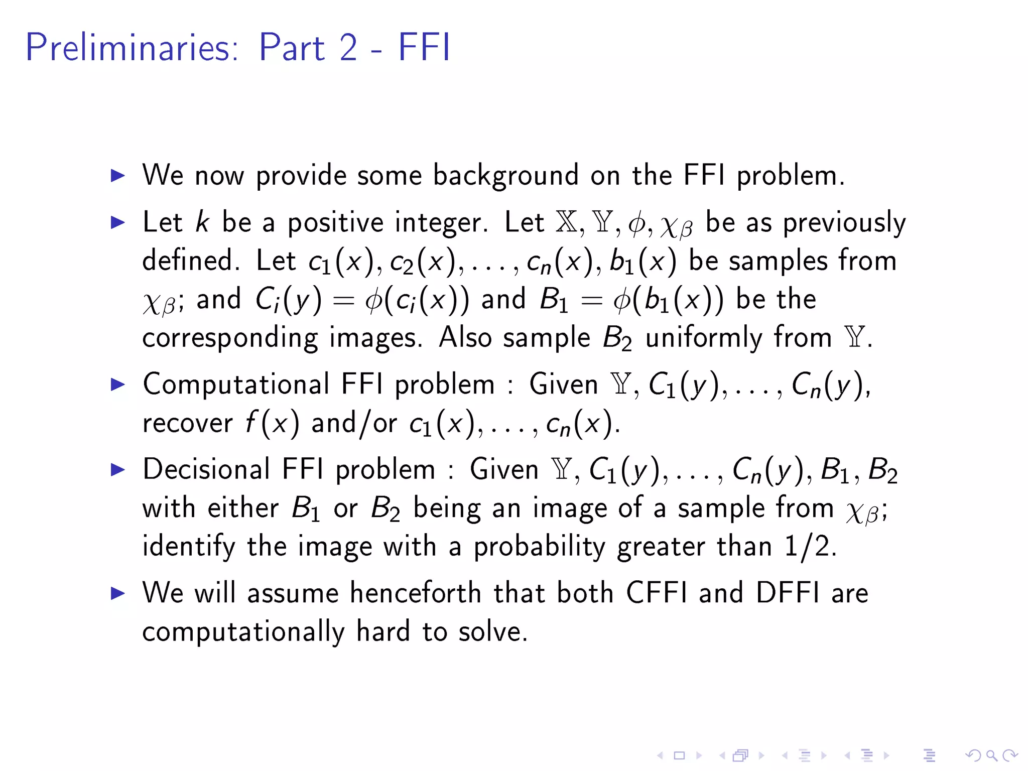 Attacks on signature schemes based on the FFI problem | PPT
