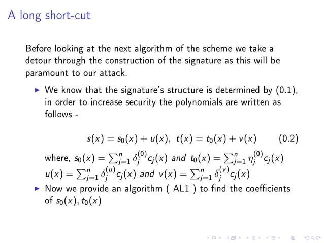 Attacks on signature schemes based on the FFI problem | PPT