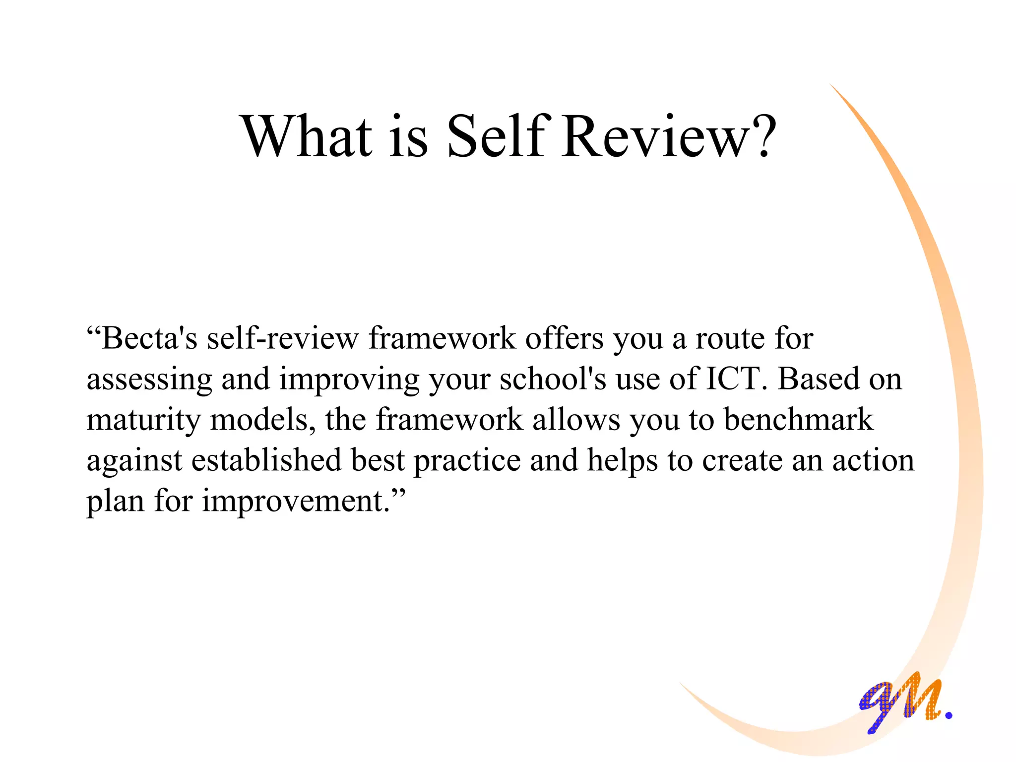 Self Review Framework | PPT | Education industry | Industries