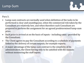 Srfp consultants 6 standard forms of contract | PPTX | Business Banking & Finance | Business