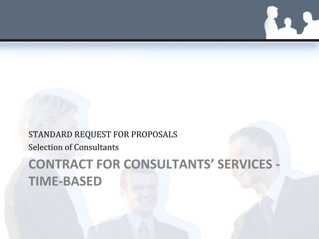 Srfp consultants 6 standard forms of contract | PPTX | Business Banking & Finance | Business