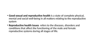 Sexual and Reproductive Health CONCEPTS INTRODUCTION | PPTX