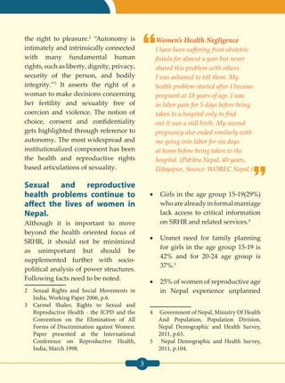 Sexual and Reproductive Health and Rights of Women in Nepal (SRHR) | PDF
