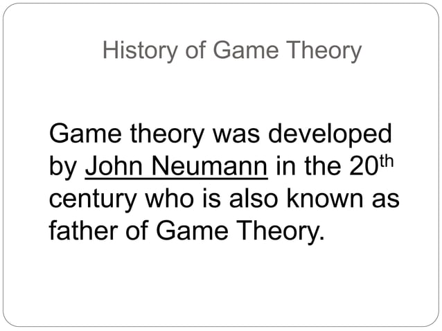 Game theory | PPT