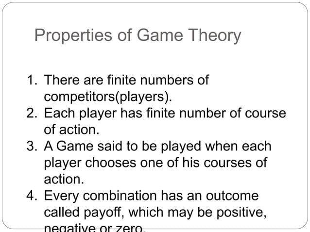Game theory | PPT