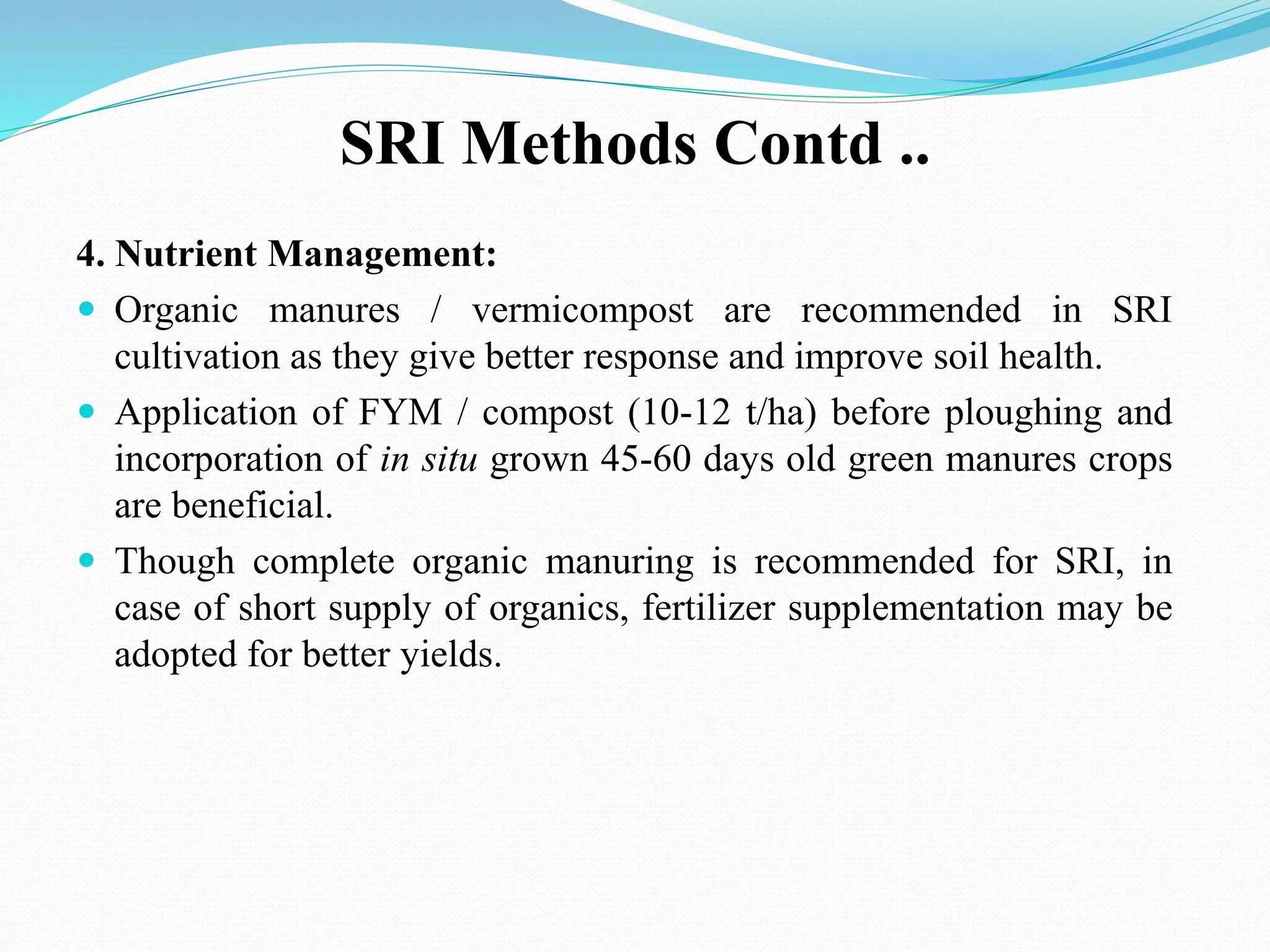 System of rice Intensification (SRI) | PPTX