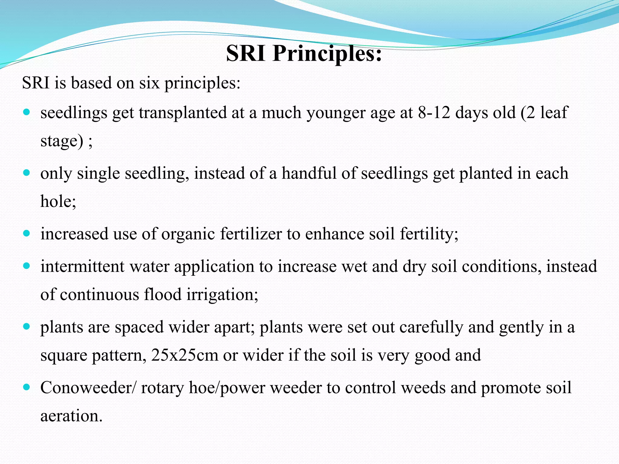 System of rice Intensification (SRI) | PPTX