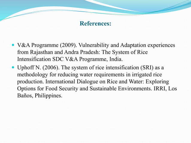 System of rice Intensification (SRI) | PPTX | Agriculture | Industries