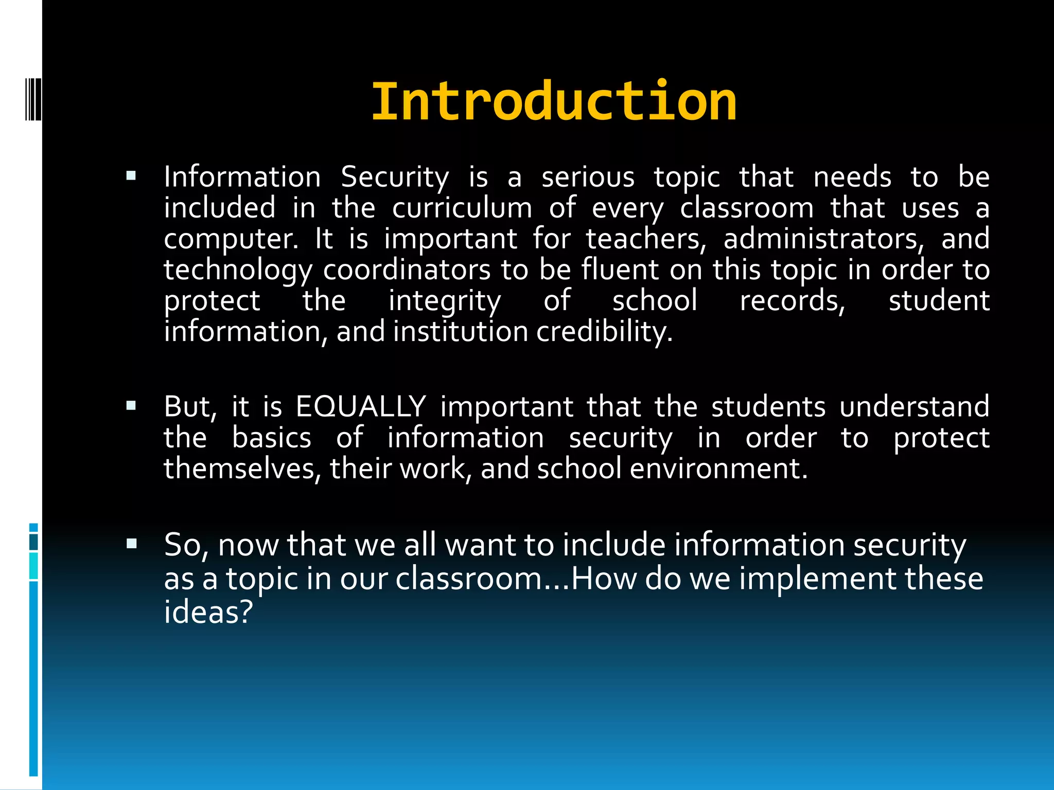 Introduction to Information Security | PPTX