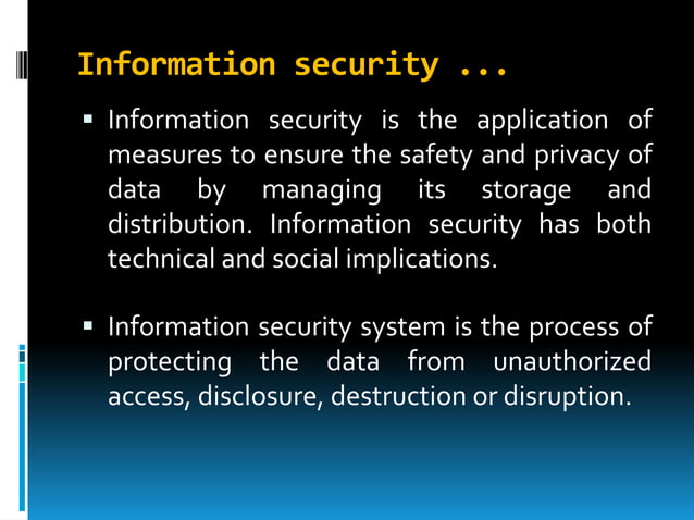 Introduction to Information Security | PPT