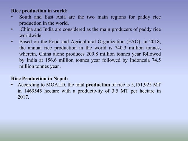 Presentation of Proposal for Rice trial | PPTX | Agriculture | Industries