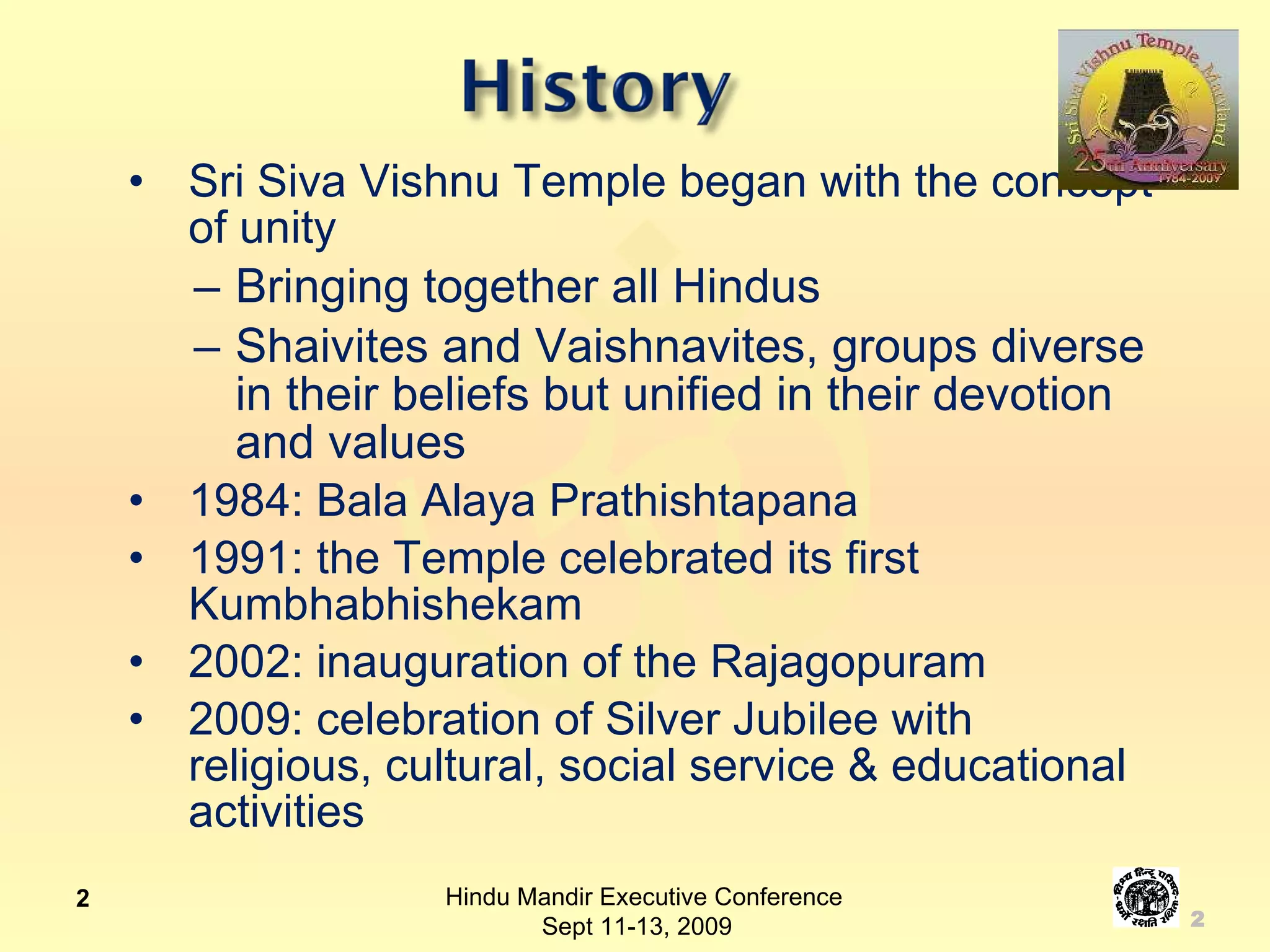 Sri Siva Vishnu Temple - Sushri Mythili Bachu | PPT
