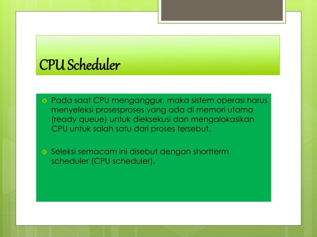 Sri Astuti - Penjadwalan CPU | PPTX