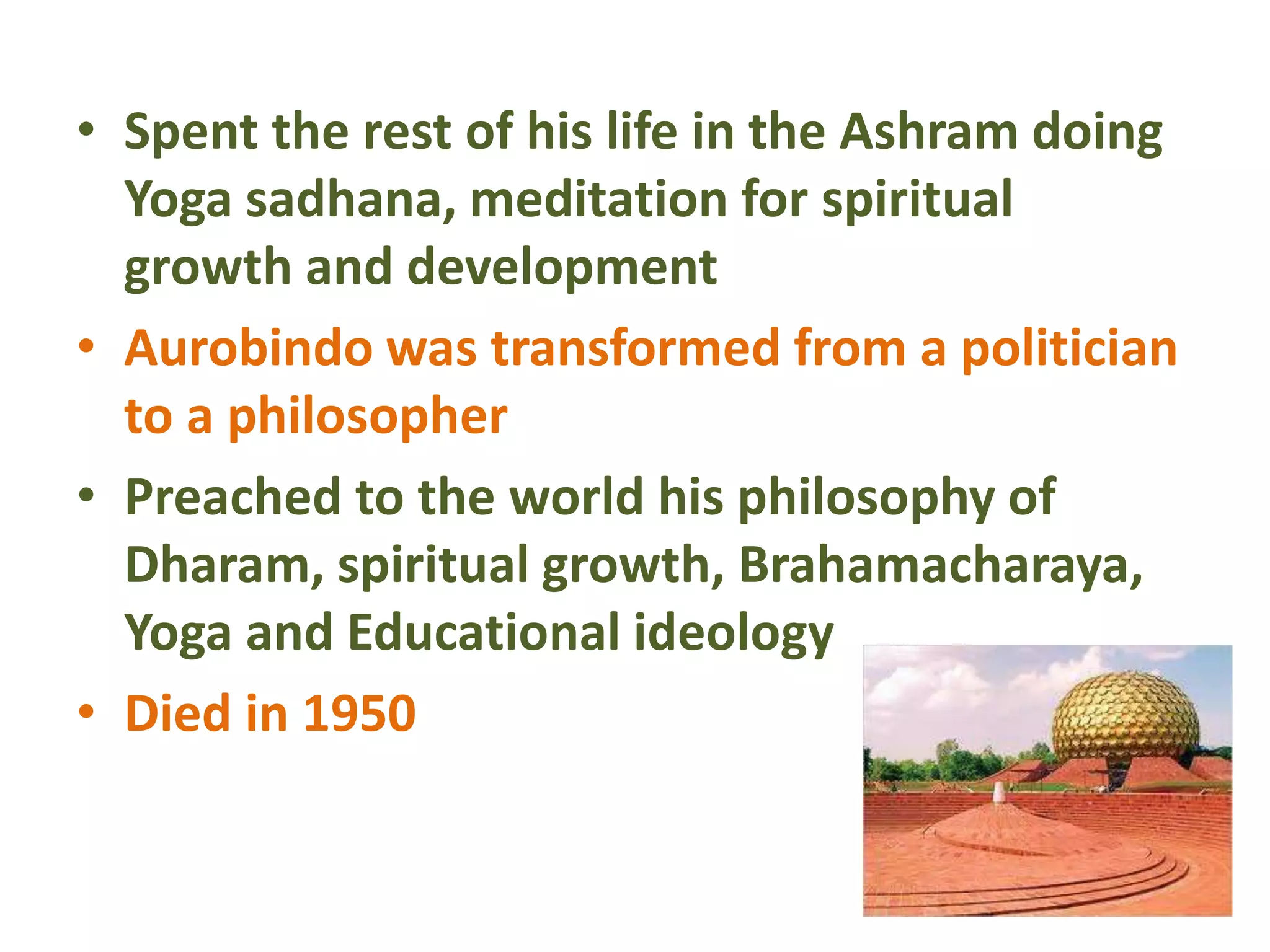 Sri aurobindo | PPTX