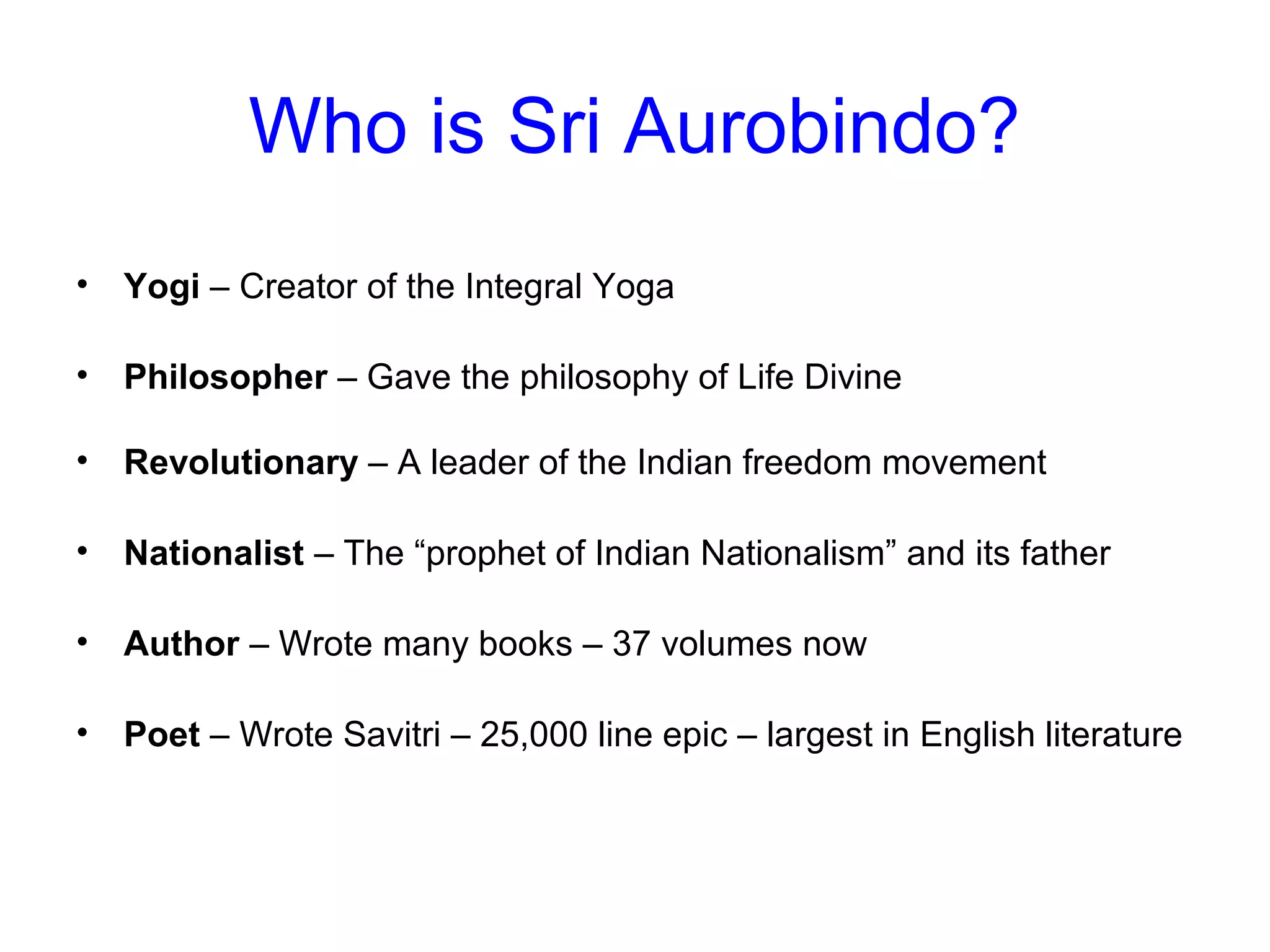 Sri Aurobindo And Sri Krishna | PPT