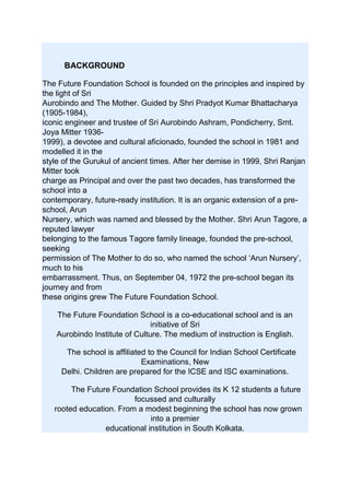 Sri aurobindo school slide share.docx
