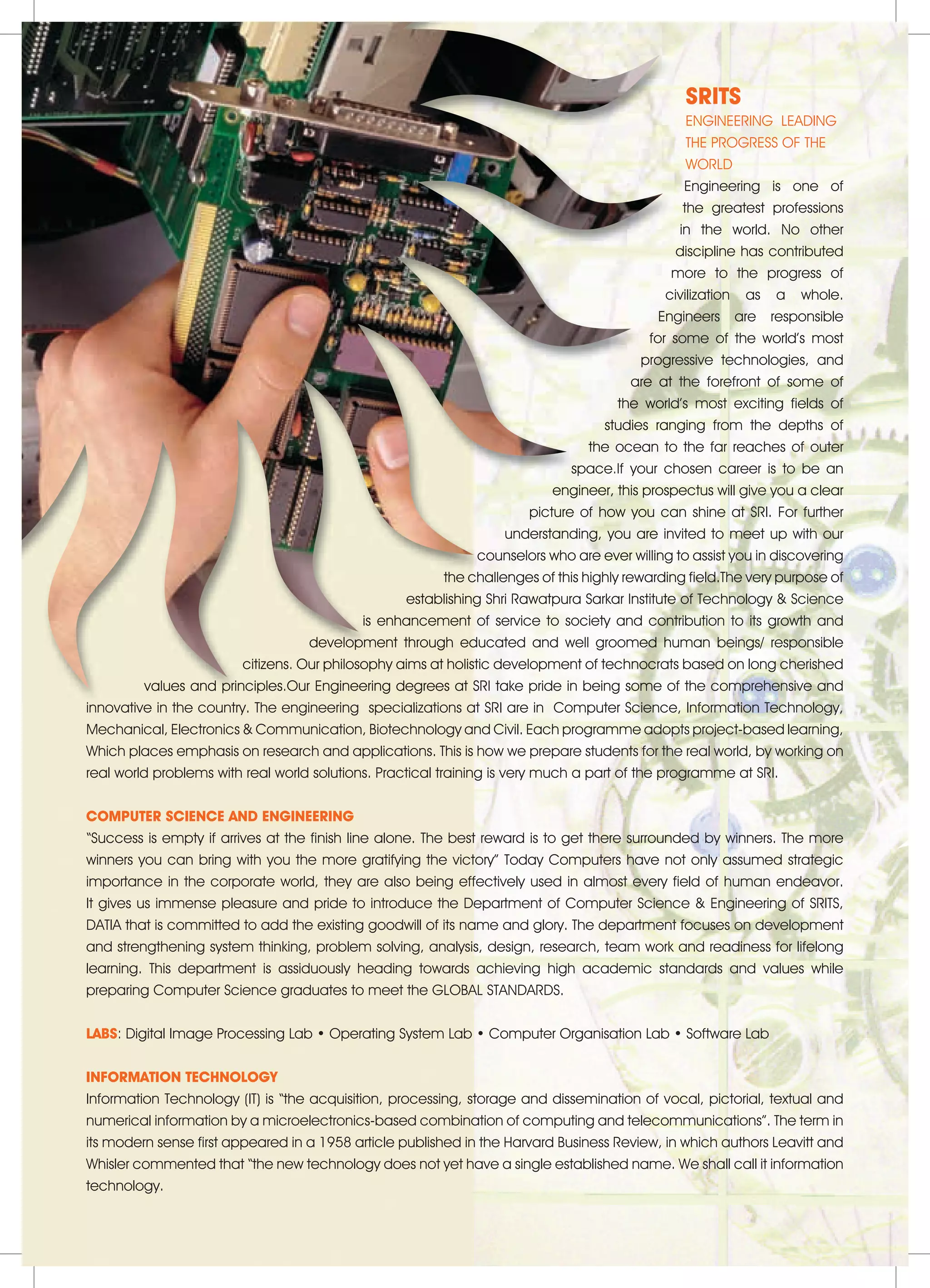 SHRI RAWATPURA SARKAR INSTITUTION DATIA BROCHURE | PDF