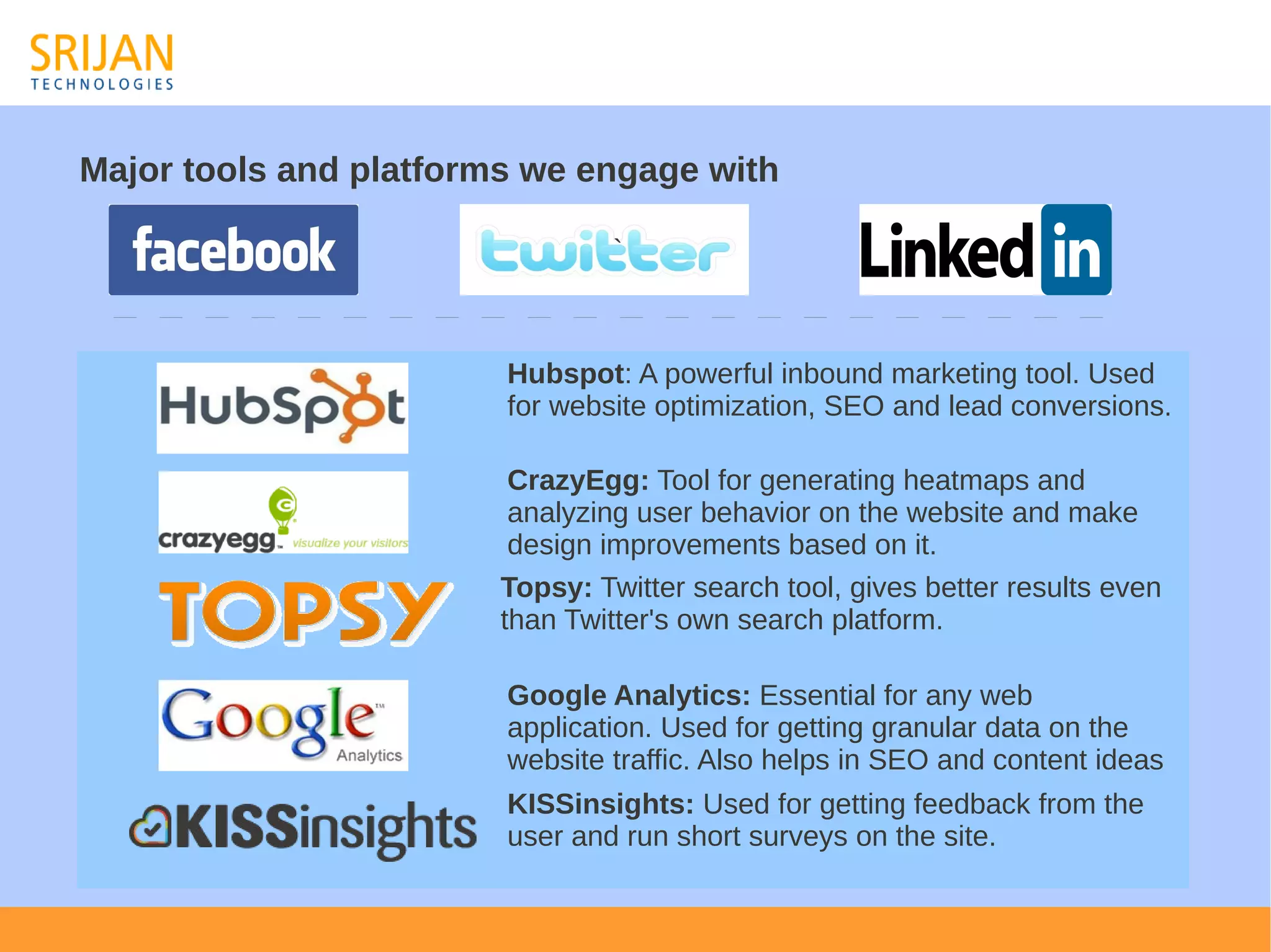Srijan Digital Marketing Services Profile | PPT