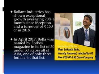 Srikanth bolla: Rejected by IIT still Shrikanth Bolla is CEO of a Rs 50 ...