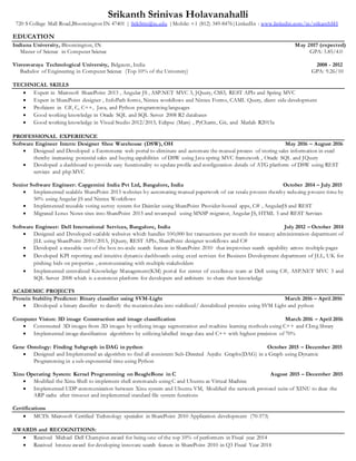 Srikanth resume | DOCX