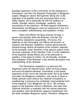 Sri krishna ; ( differences in realization and perception of the ...