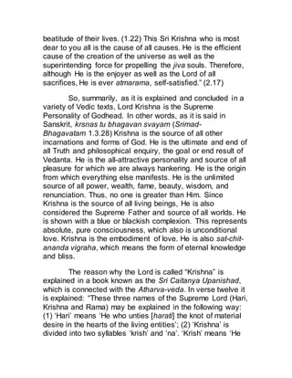 Sri krishna ; ( differences in realization and perception of the ...