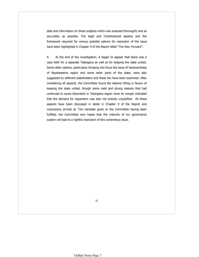 Srikrishna committe report | PDF