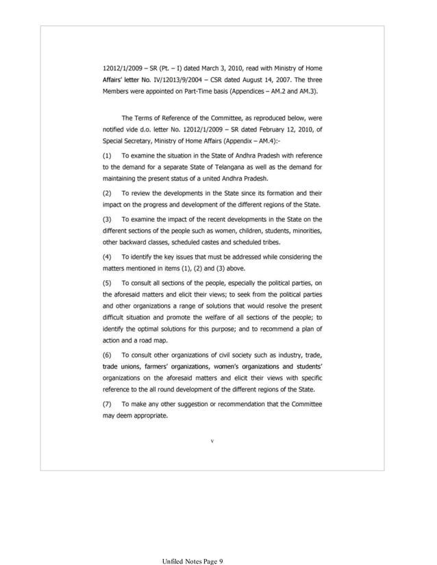 Srikrishna committe report | PDF