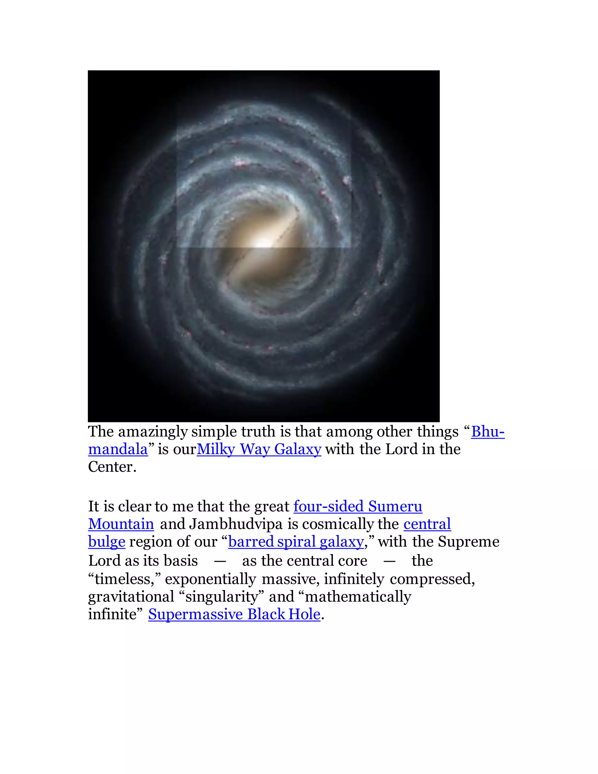 Sri krishna’s milky way galaxy. | DOCX