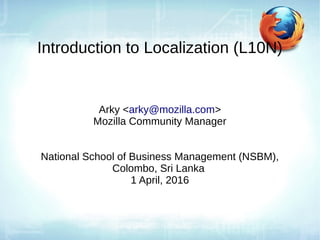 Introduction to Sinhala Localization | PPT