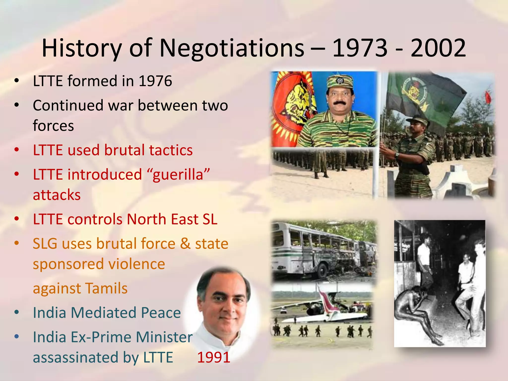 Negociation Techniques: Sri Lankan Government vs LTTE Analysis (MBA) | PPTX