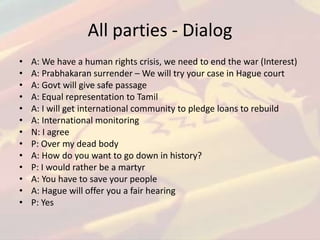 Negociation Techniques: Sri Lankan Government vs LTTE Analysis (MBA) | PPTX