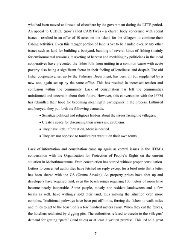 Sri lanka IFFM final report | PDF | Asia Travel | Travel Locations