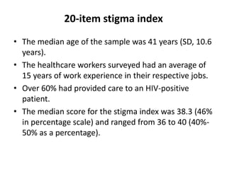 Sri lankan experience on reduction of hiv stigma and discrimination ...