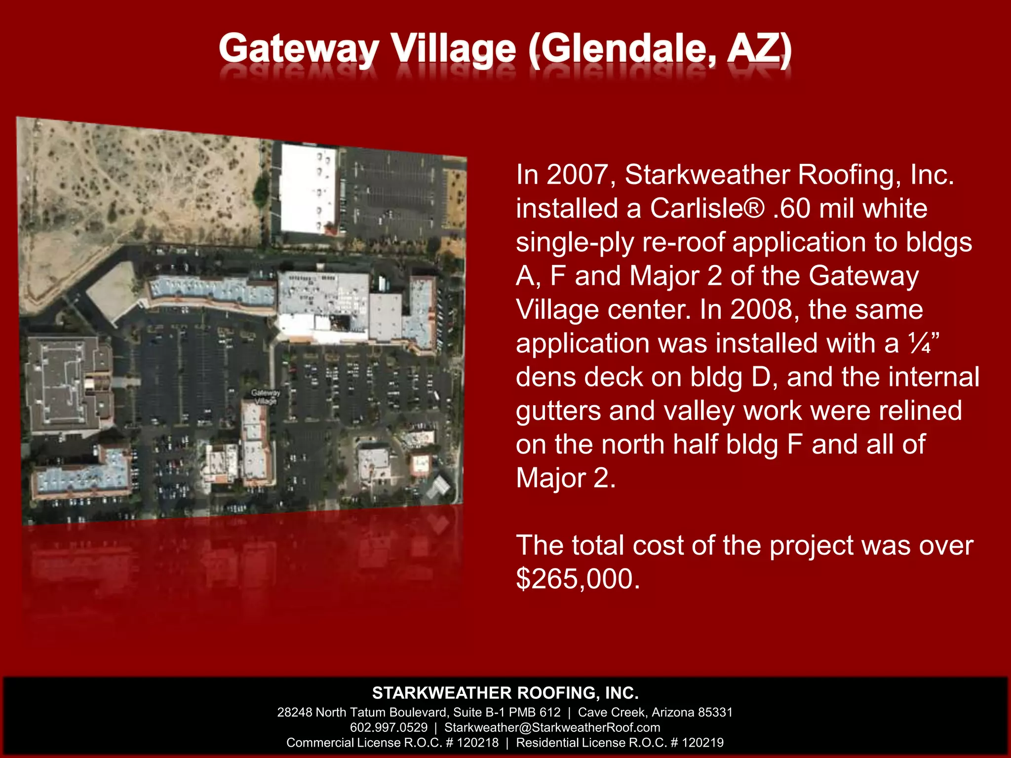 Starkweather Roofing Large Commercial Projects | PPSX