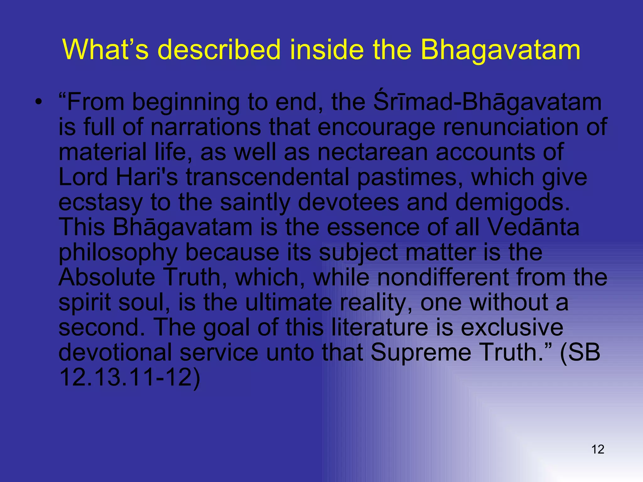 Introduction to Srimad Bhagavatam | PPT