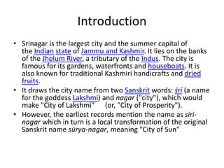 Srinagar ppt | PPTX