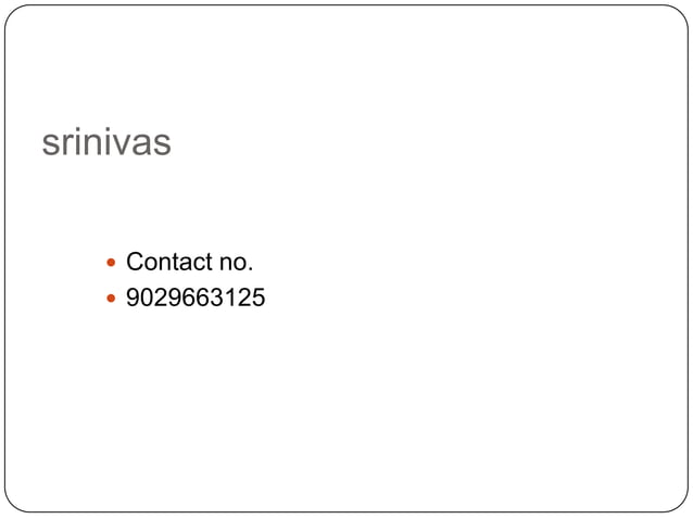 Srinivas | PPT