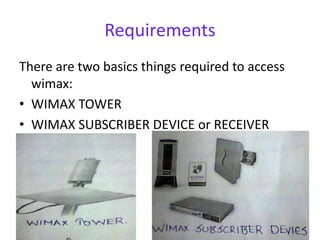 WIMAX BY SRINIVASULU(11RK1A0452) | PPTX | Computer Networking | Computing