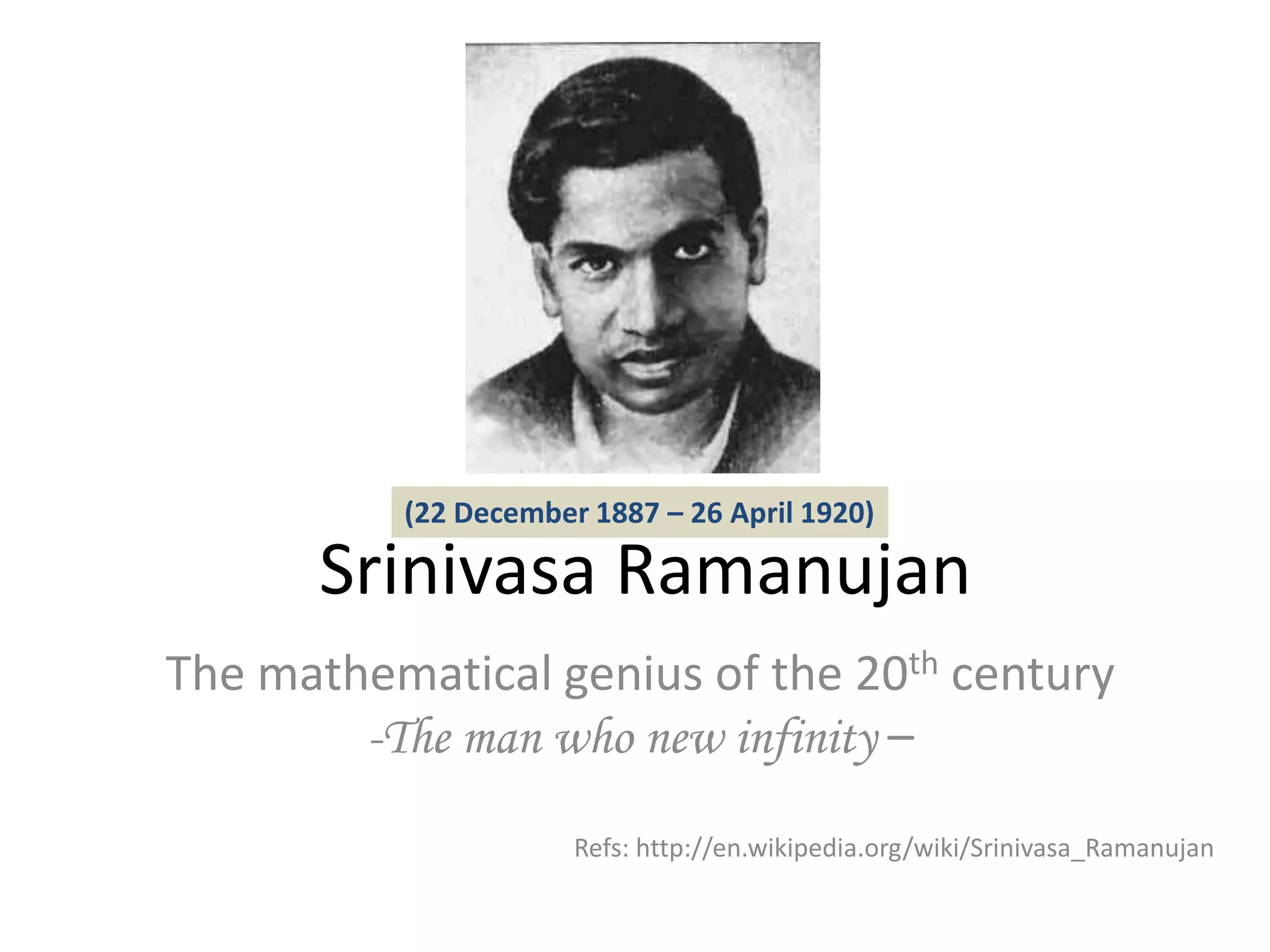 Srinivasa Ramanujan | PPTX