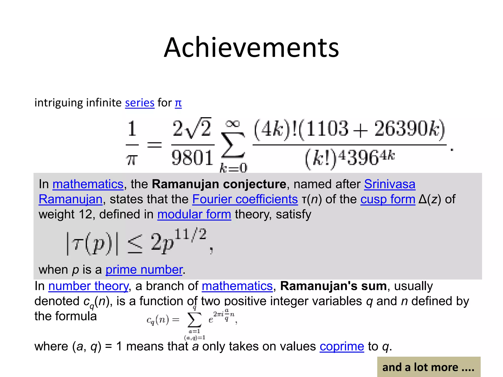 Srinivasa Ramanujan | PPTX