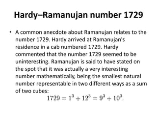 Ramanujan Number