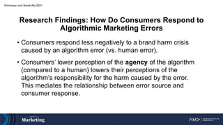 When Algorithms Fail: Consumers’ Responses to Brand Harm Crises Caused ...