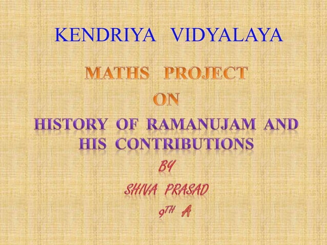 Srinivasa ramanujam | PPTX