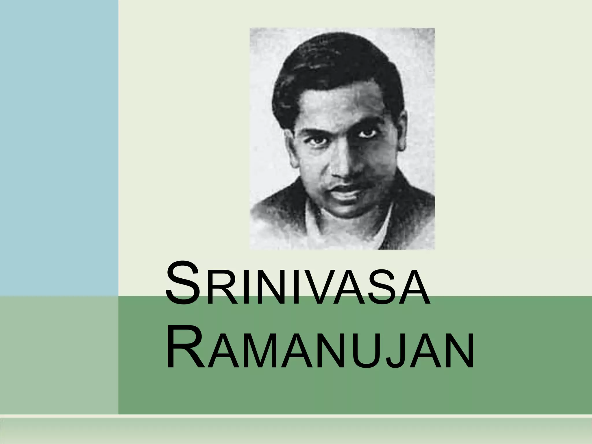 PPT ON Srinivasa ramanujan | PPTX