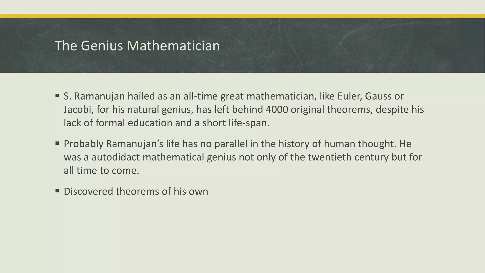 Srinivasa Ramanujan | PPTX