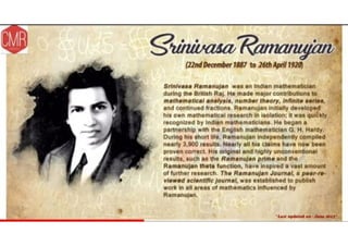 Srinivasa Ramanujan Childhood And Early Life