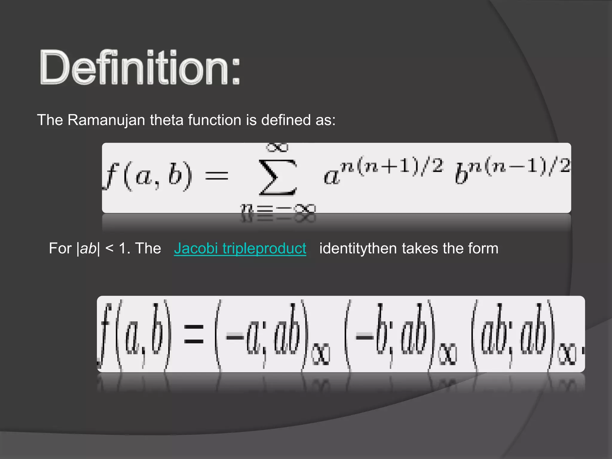 Srinivasa ramanujan works | PPTX